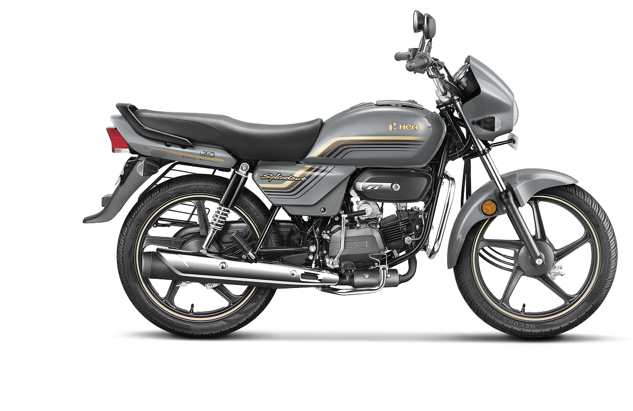 Hero MotoCorp Splendor+ Industrial Dark Grey – Check Industrial Dark ...