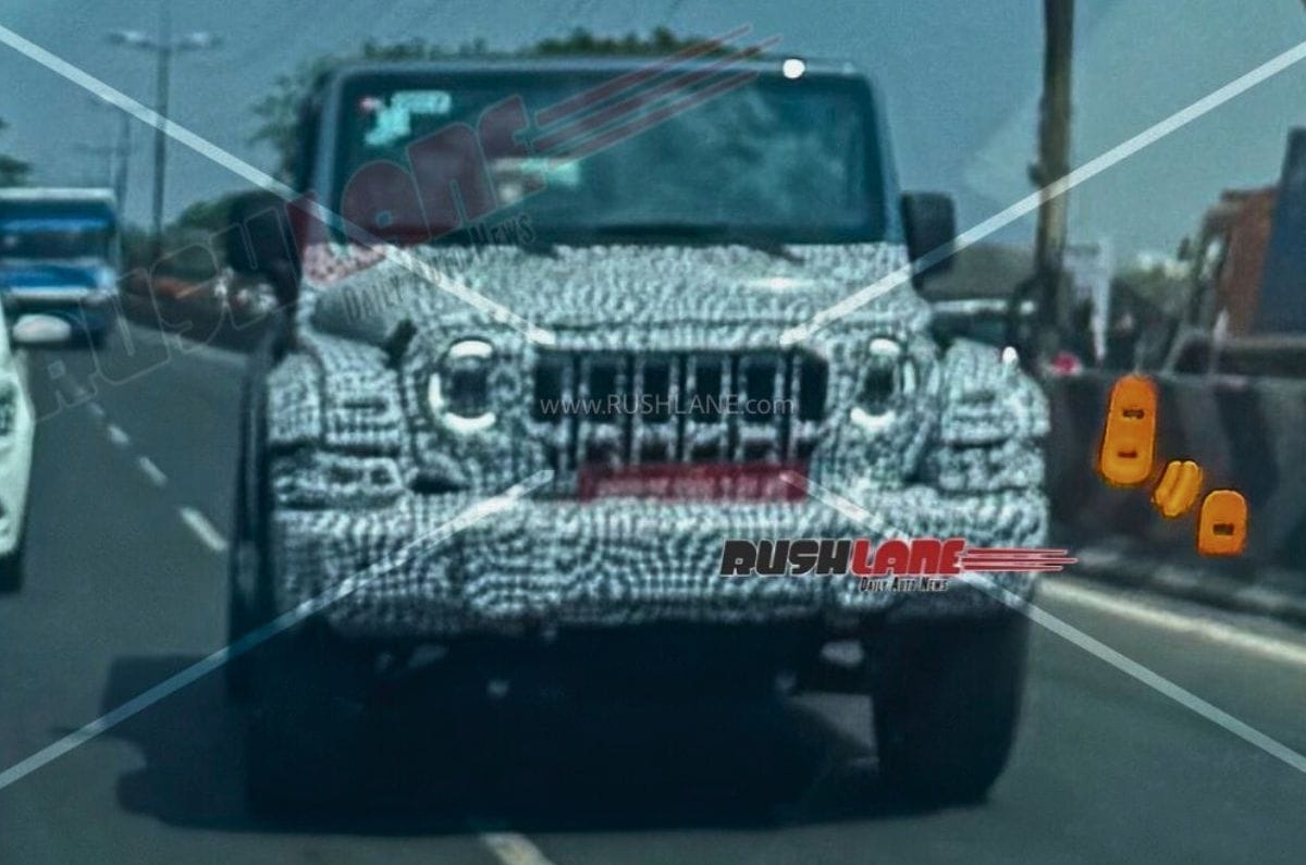 Mahindra Thar 3-door facelift spied with Roxx-like design details ...