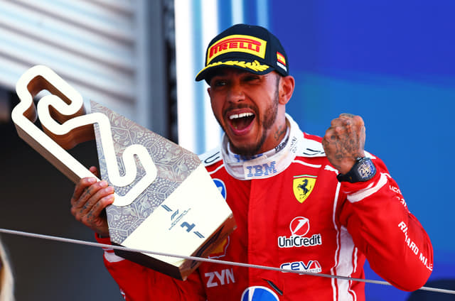 Hamilton scores first F1 win with Ferrari at Barcelona GP ...