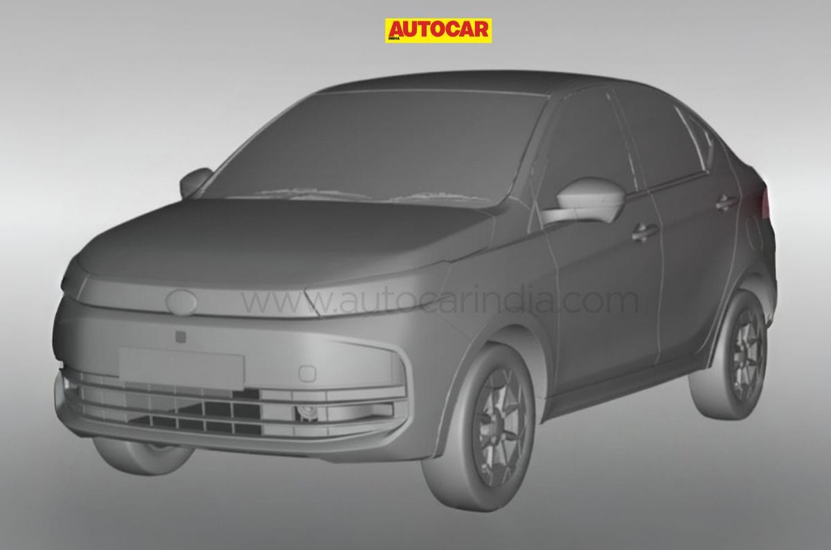 Upcoming Tata Tigor facelift previewed via design patent images ...